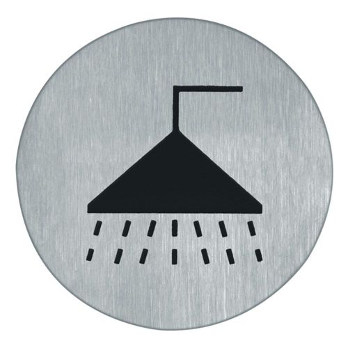 Artitec symboolplaat pictogram douche diameter 75 mm RVS mat 02016 ...